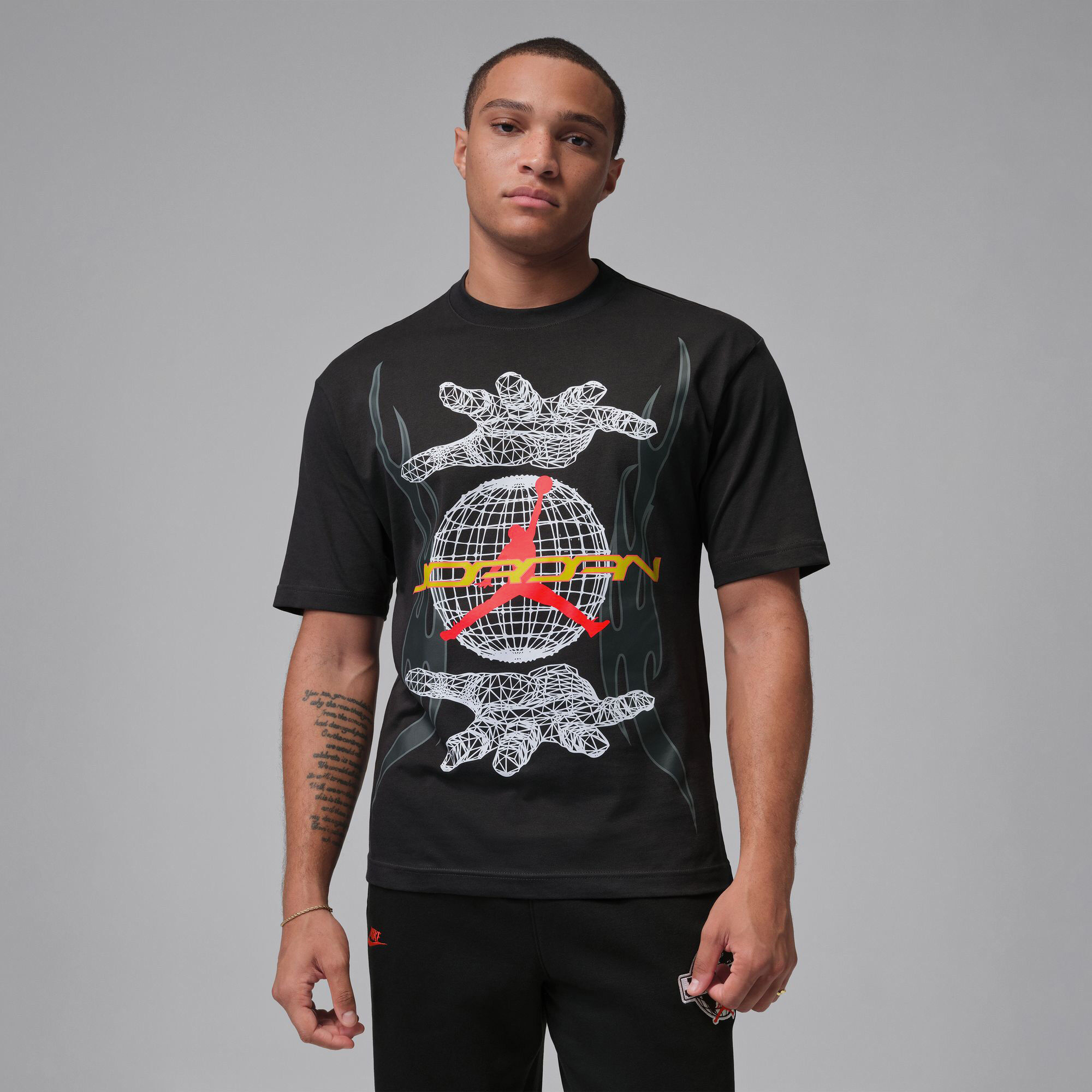 Buy Jordan Men's Graphic Shirt - Off Noir/Infrared 23 @ Nike UAE
