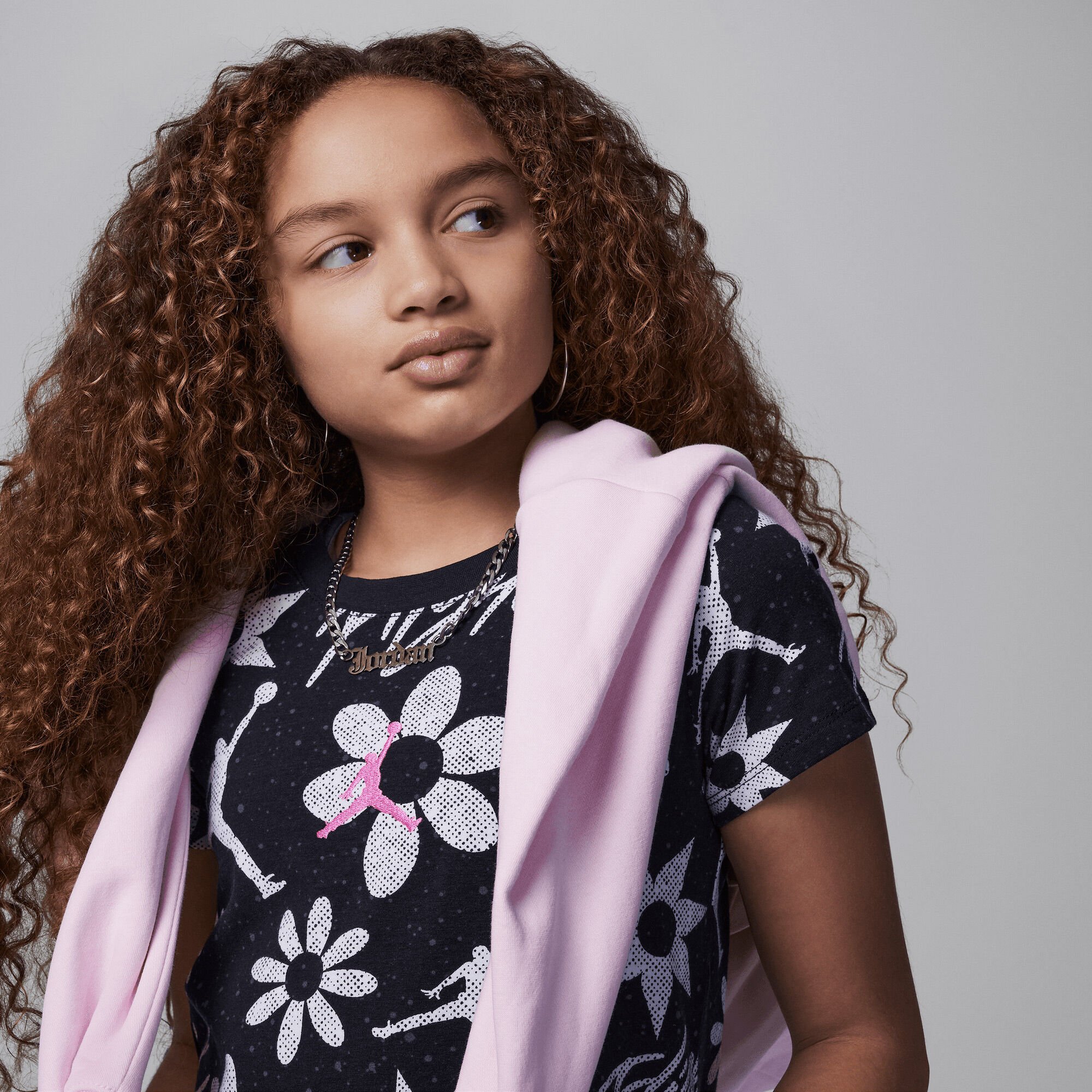 Buy Jordan Floral Flight Big Kids' Dress - Black @ Nike UAE