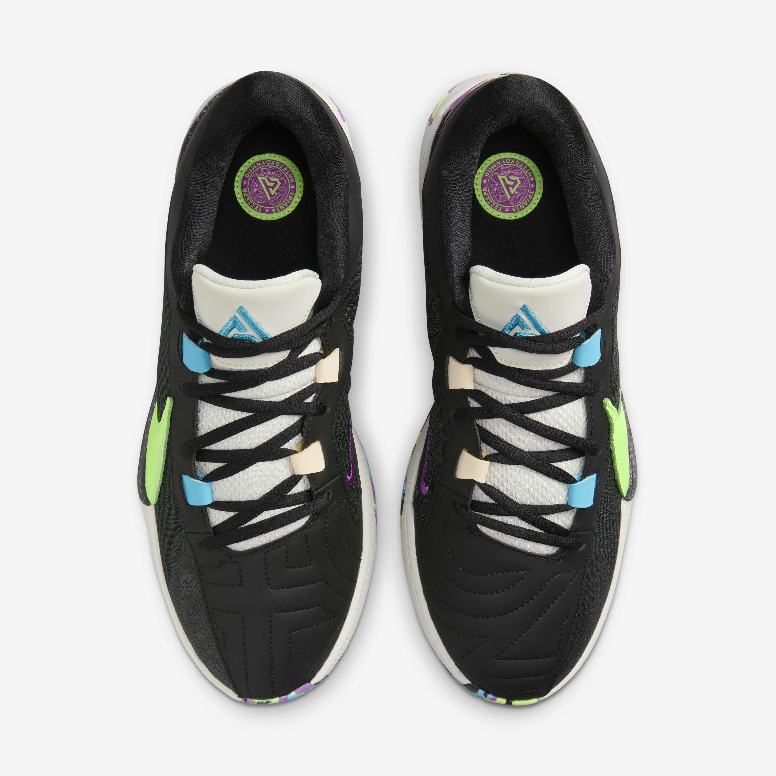 Buy Giannis Freak 5 Basketball Shoes - Black/Fuchsia Dream/Baltic Blue ...