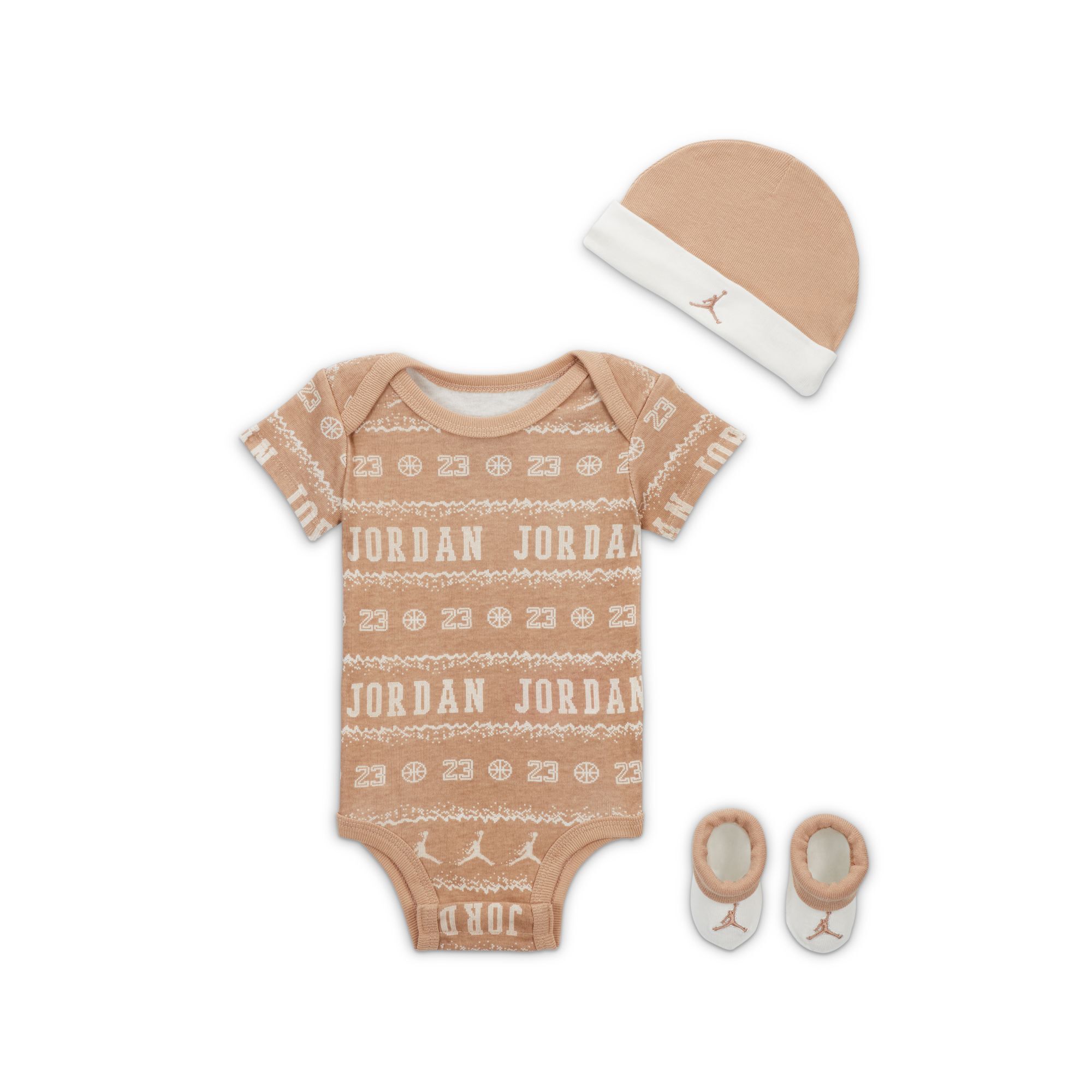 Buy Jordan MJ Holiday 3-Piece Boxed Set Baby Bodysuit Set - Hemp | Nike ...