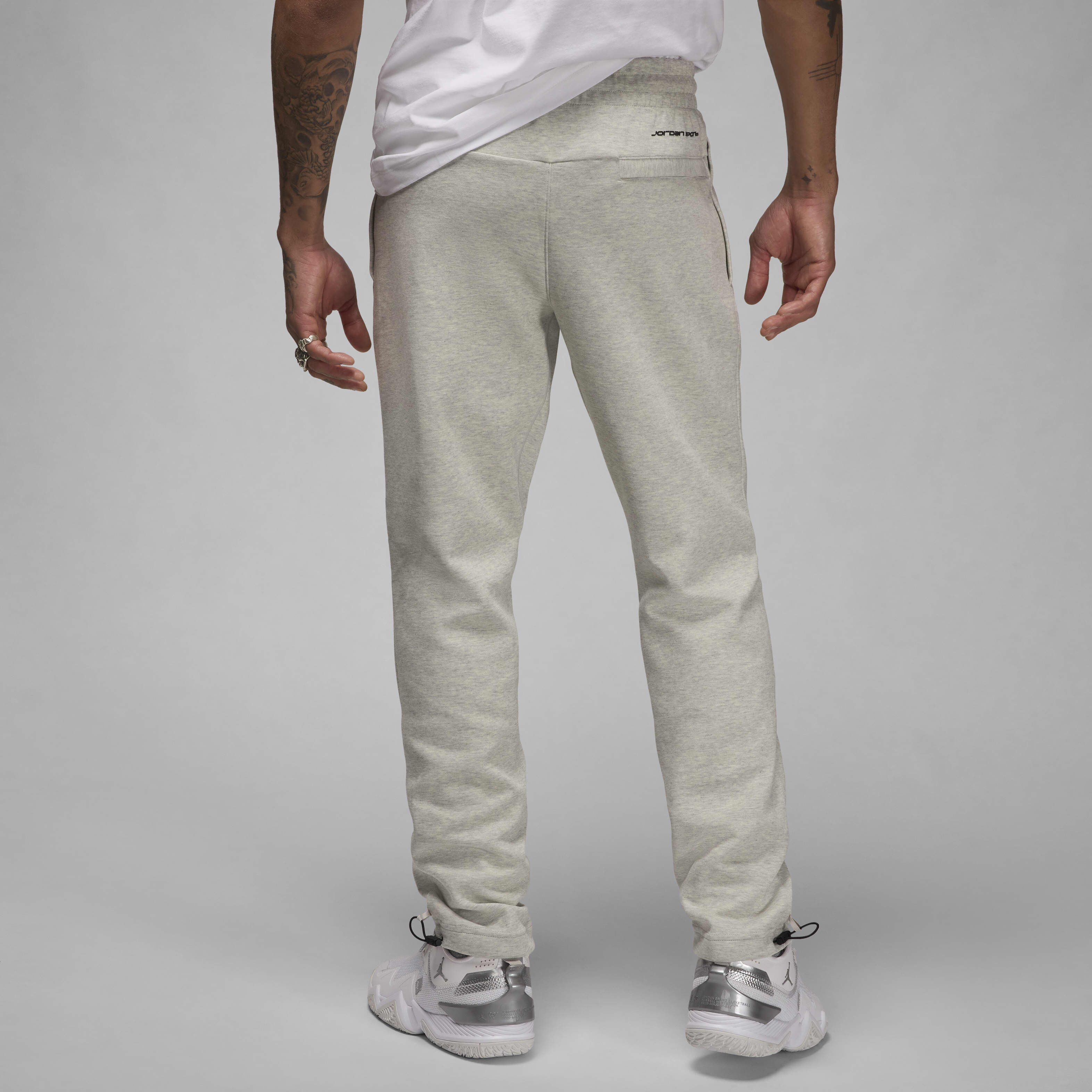 Buy Jordan Sport Hoop Fleece Men's Dri-FIT Trousers - Grey Heather ...